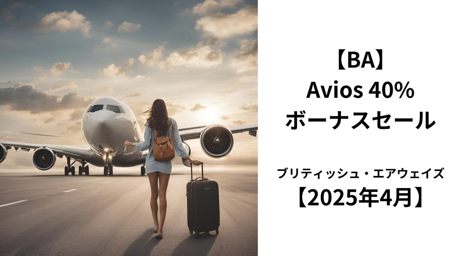 【ブリティッシュ・エアウェイズ】BAのAvios 40%ボーナスセール【バイマイル 2025年4月】 | べぼろぐ